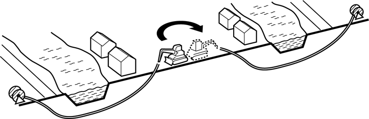 Fiber optic network installation in ground