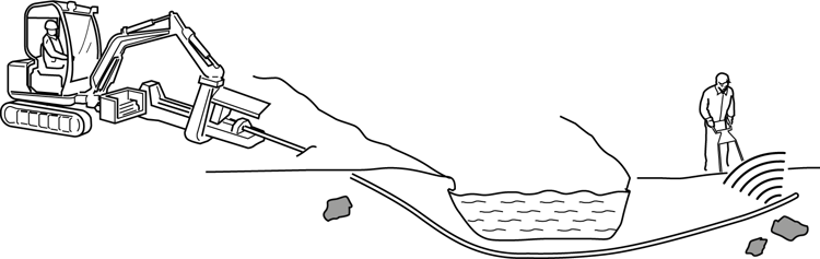 Fiber optic network installation in ground