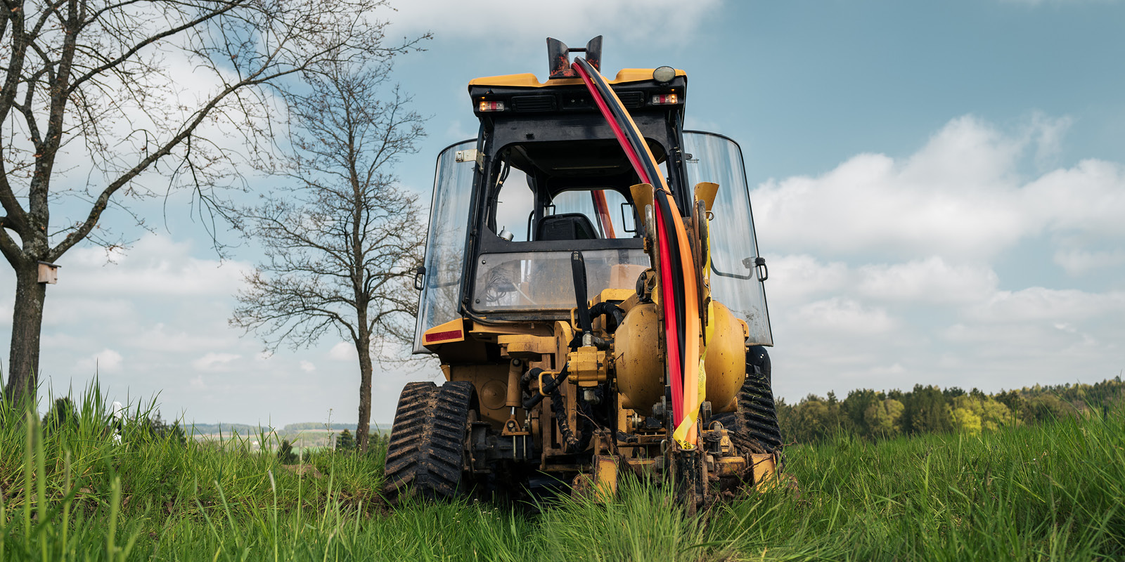 Fiber optic network installation in ground